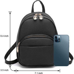 Bags | Little Backpack Bag Small Size Purse Vegan Leather Pink | Poshmark